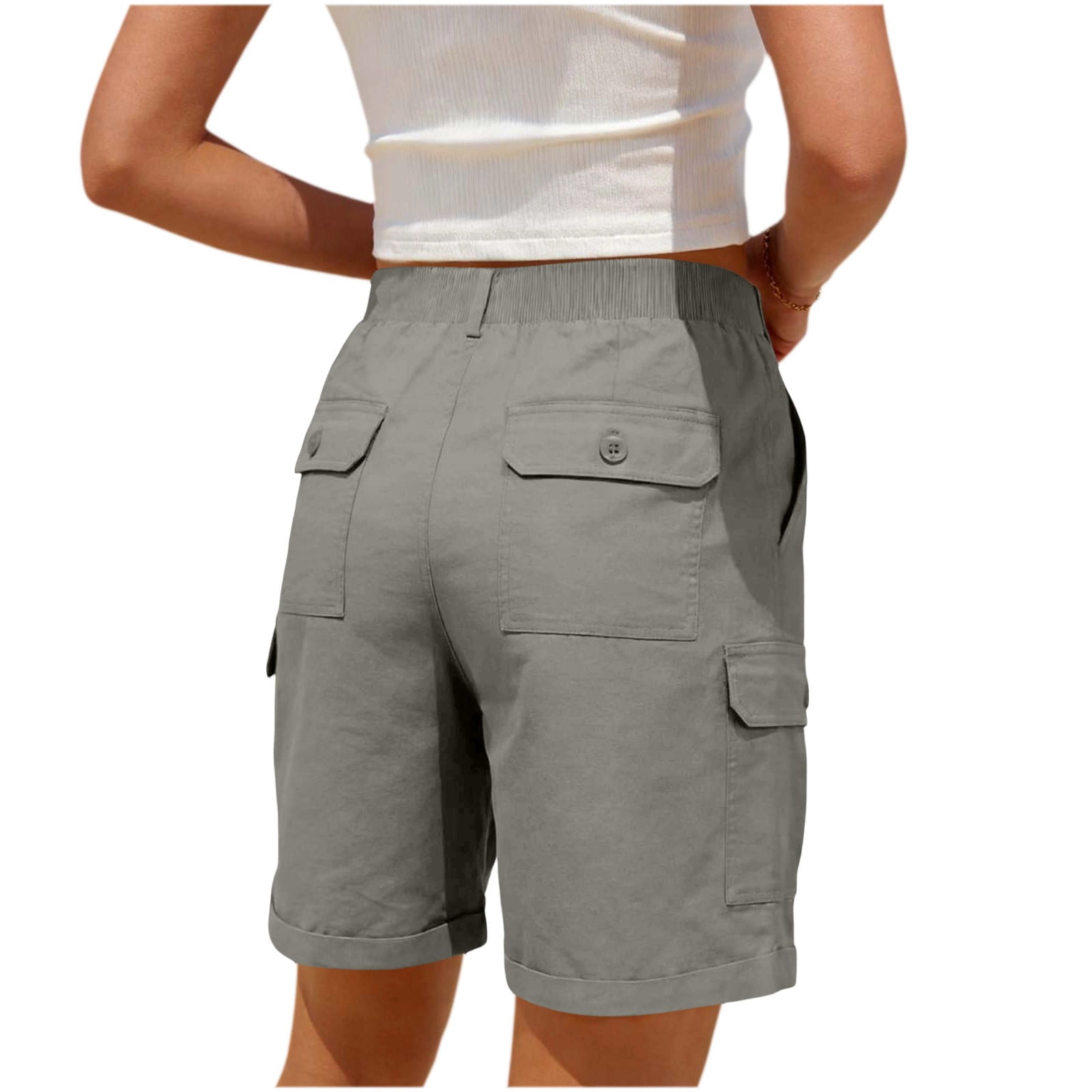 Arlun Womens Bermuda Shorts 2026 Casual Summer High Waisted Cargo ...