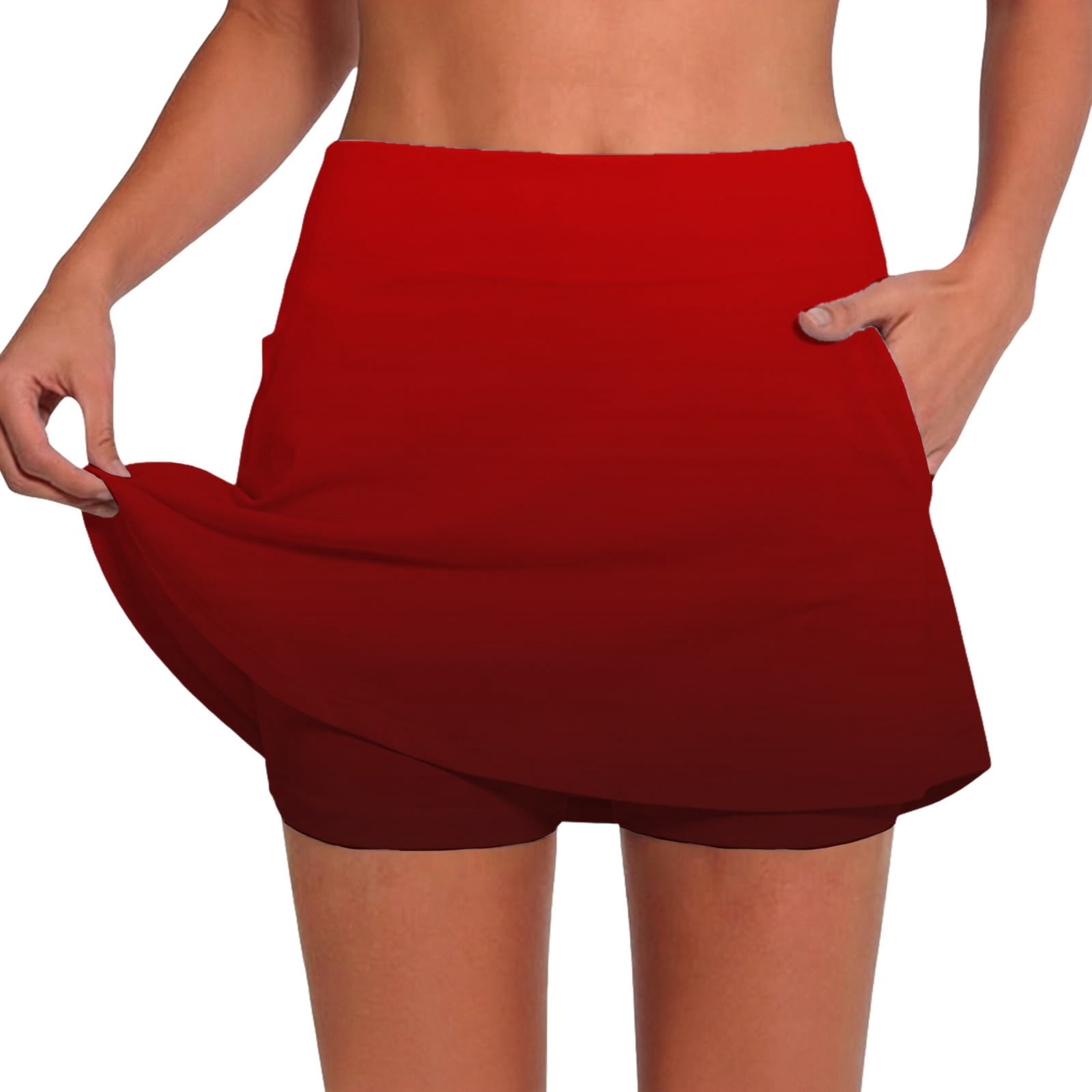 Arlun Womens High Waist Workout Skirt with Built in Shorts Summer ...