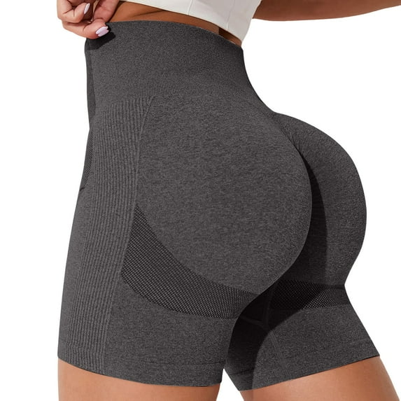 Arlun Womens High Waist Workout Yoga Gym Shorts Stretch Tummy Control ...