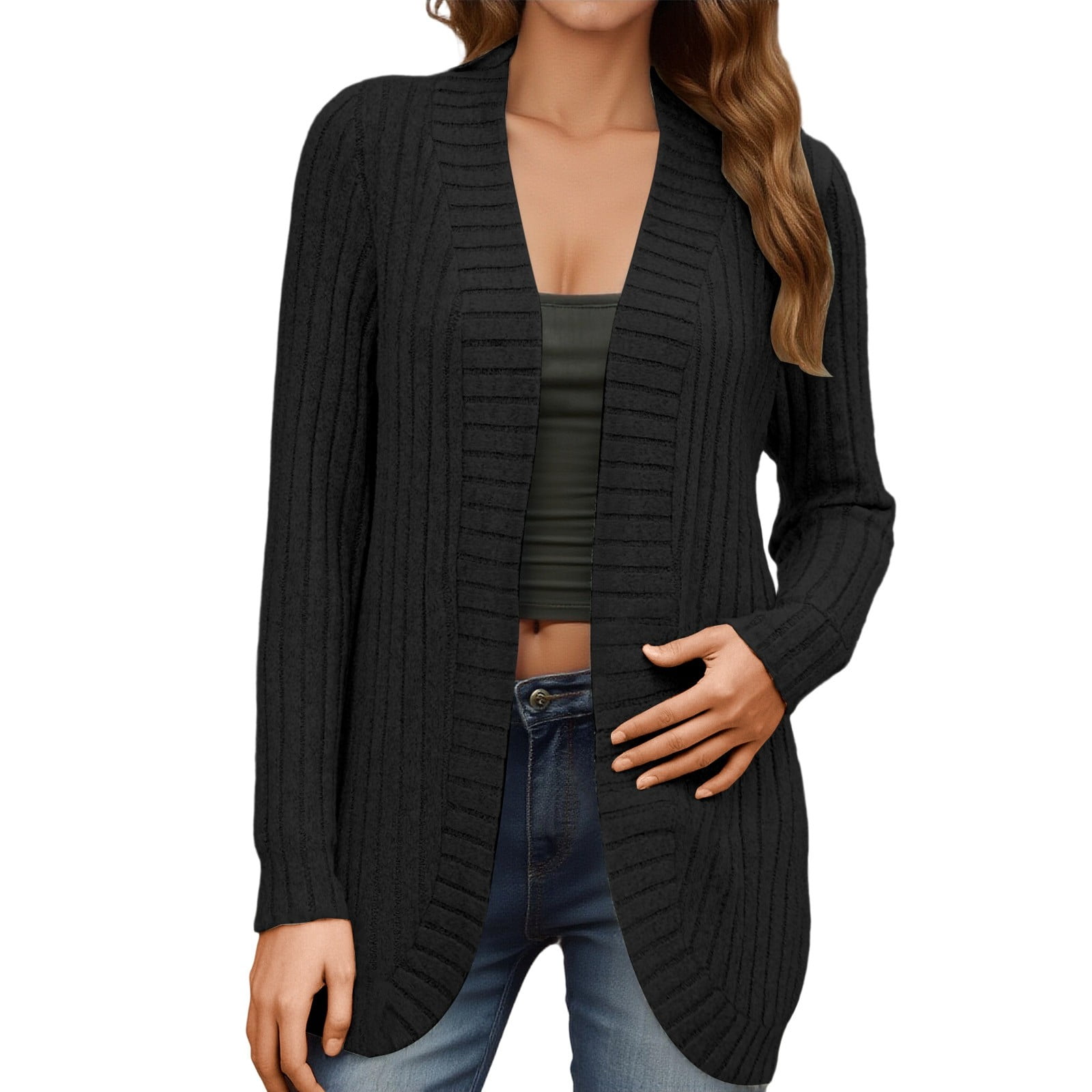 Arlun Womens Long Cardigan Sweaters Trendy Lightweight Open Front Long ...