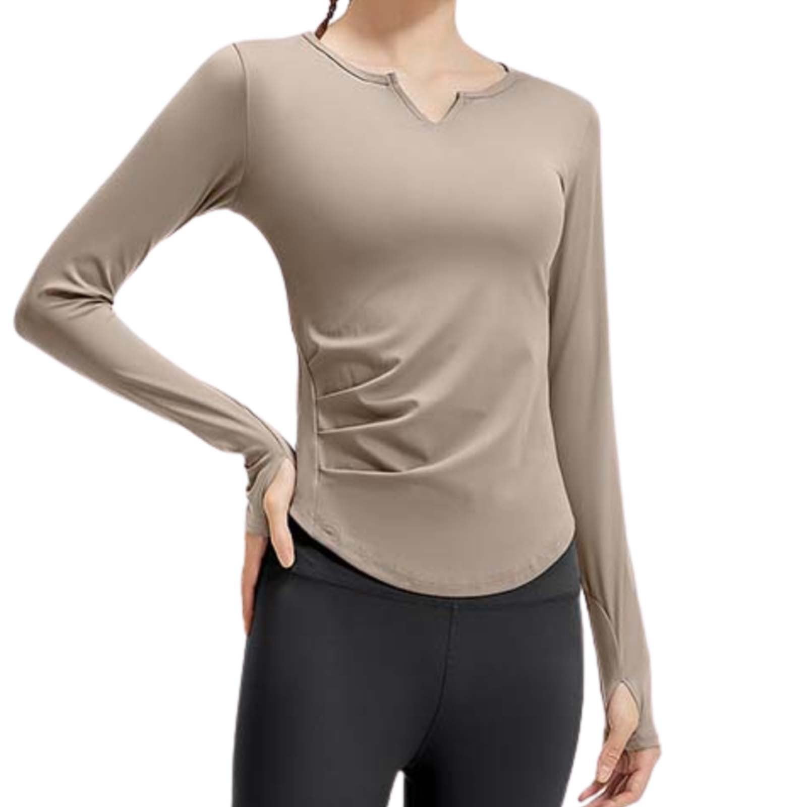 Arlun Womens Long Sleeve Slim Fit Tops and Lightweight Stretch Leggings ...