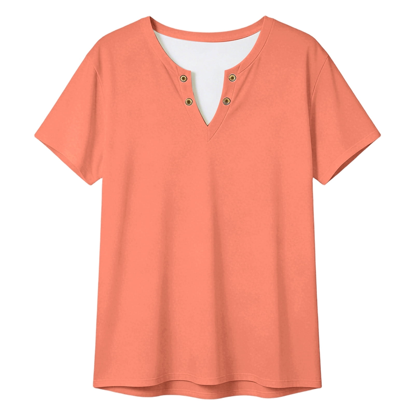 Arlun Womens V-Neck Polo Shirts Summer Loose Fit Soft Breathable Short ...