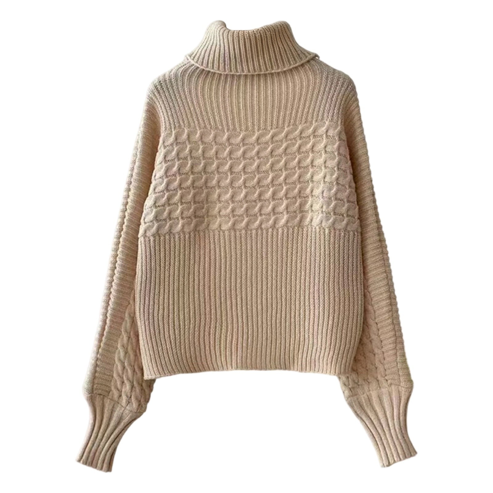 Arlun Womens Winter Knitted Turtleneck Chunky Sweaters Long Sleeve ...