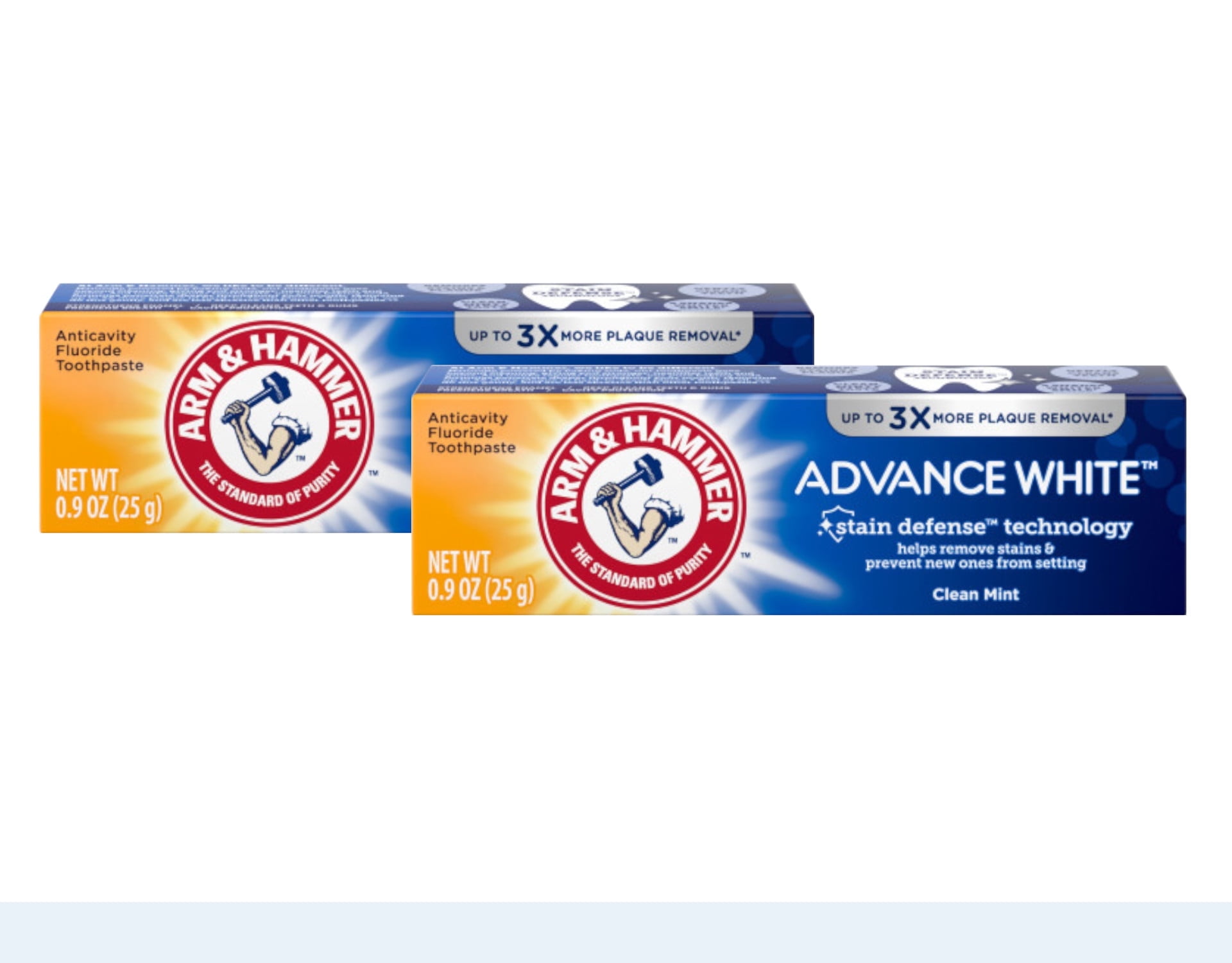 ARM & HAMMER Advanced White Baking Soda Peroxide Toothpaste, Travel ...