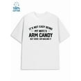 Arm Candy Wife mens funny humor 180G 100% Cotton white sixty years old ...