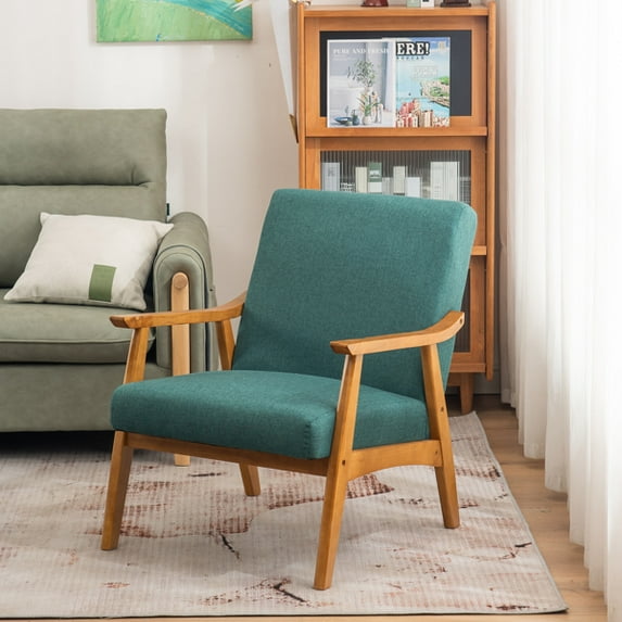 Arm Chair Accent Chair, Wooden Mid-Century Modern Accent Chairs ...