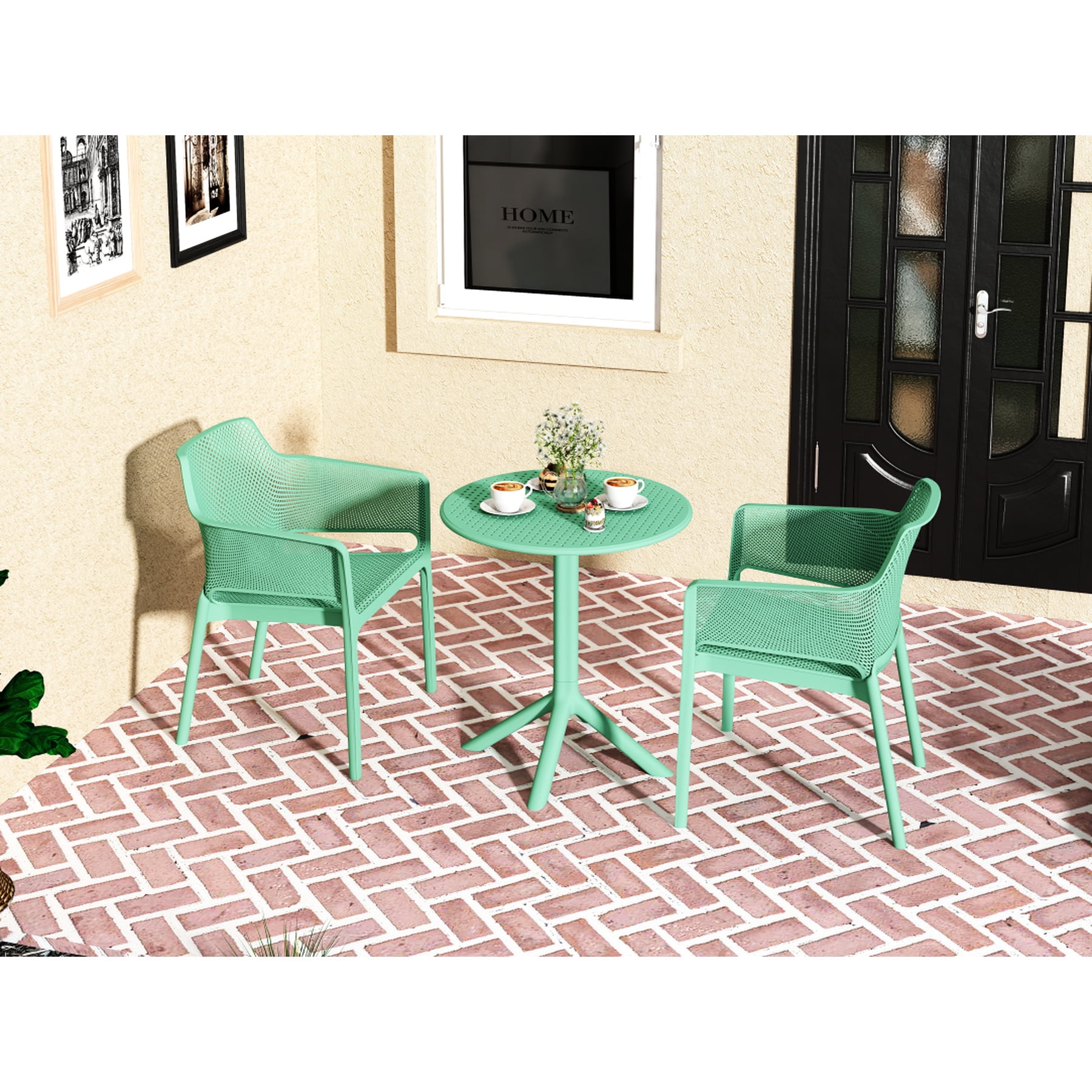 Arm Chair Bistro 3 - Ocean Plastic. Army . Fade-. Chairs Assembled ...