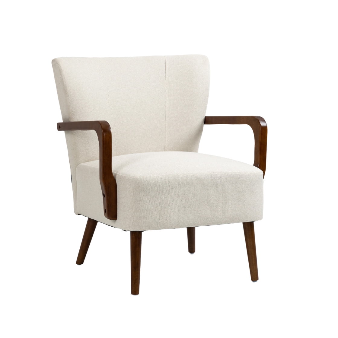 Arm Chair with Wood Frame, Accent Chairs for Living Room with Armrest ...