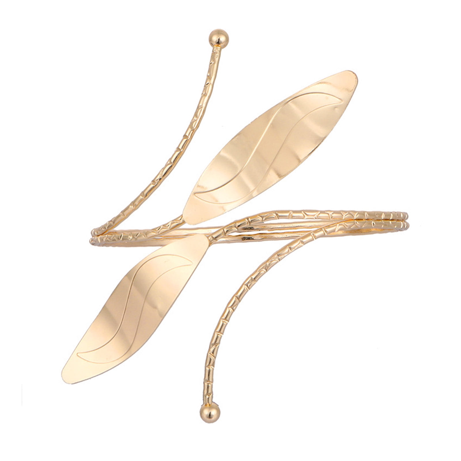 Arm Cuff Upper Arm Cuff for Women Gold Adjustable Open Coil-Armlet ...