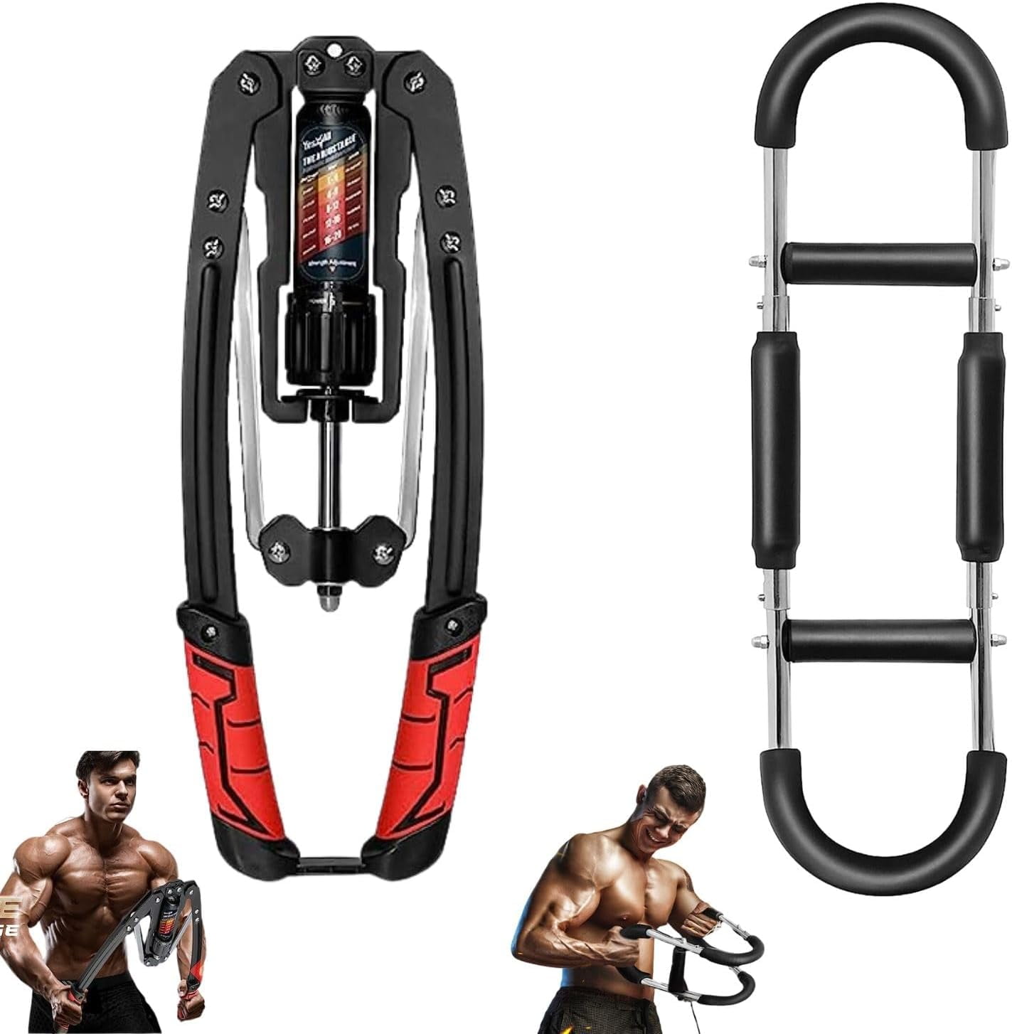 Arm Exerciser Adjustable 22-440lbs Hydraulic Power Chest Exerciser for ...