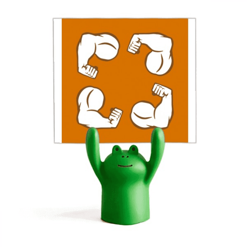 Arm Fist Power Cycle Art Deco Fashion Memo Holder Cartoon Animal Frog ...