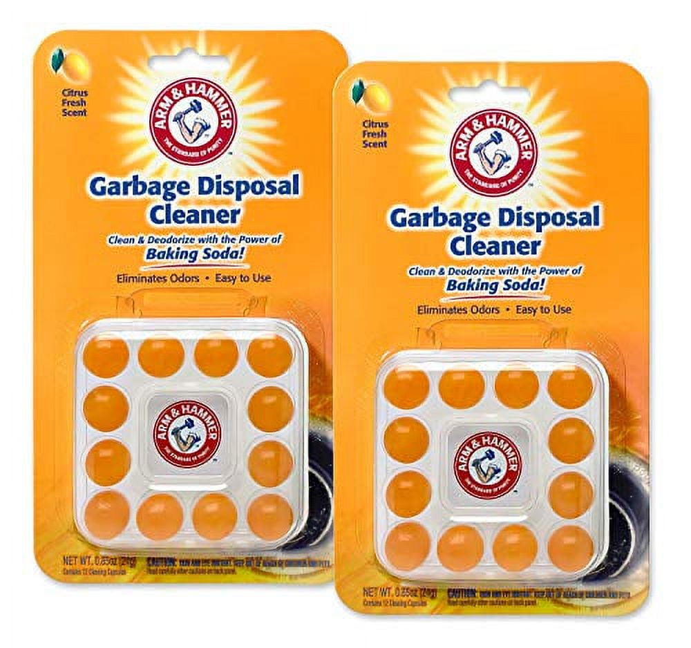 Arm & Hammer 24-Count Garbage Disposal Cleaner, Citrus Scent, Odor ...