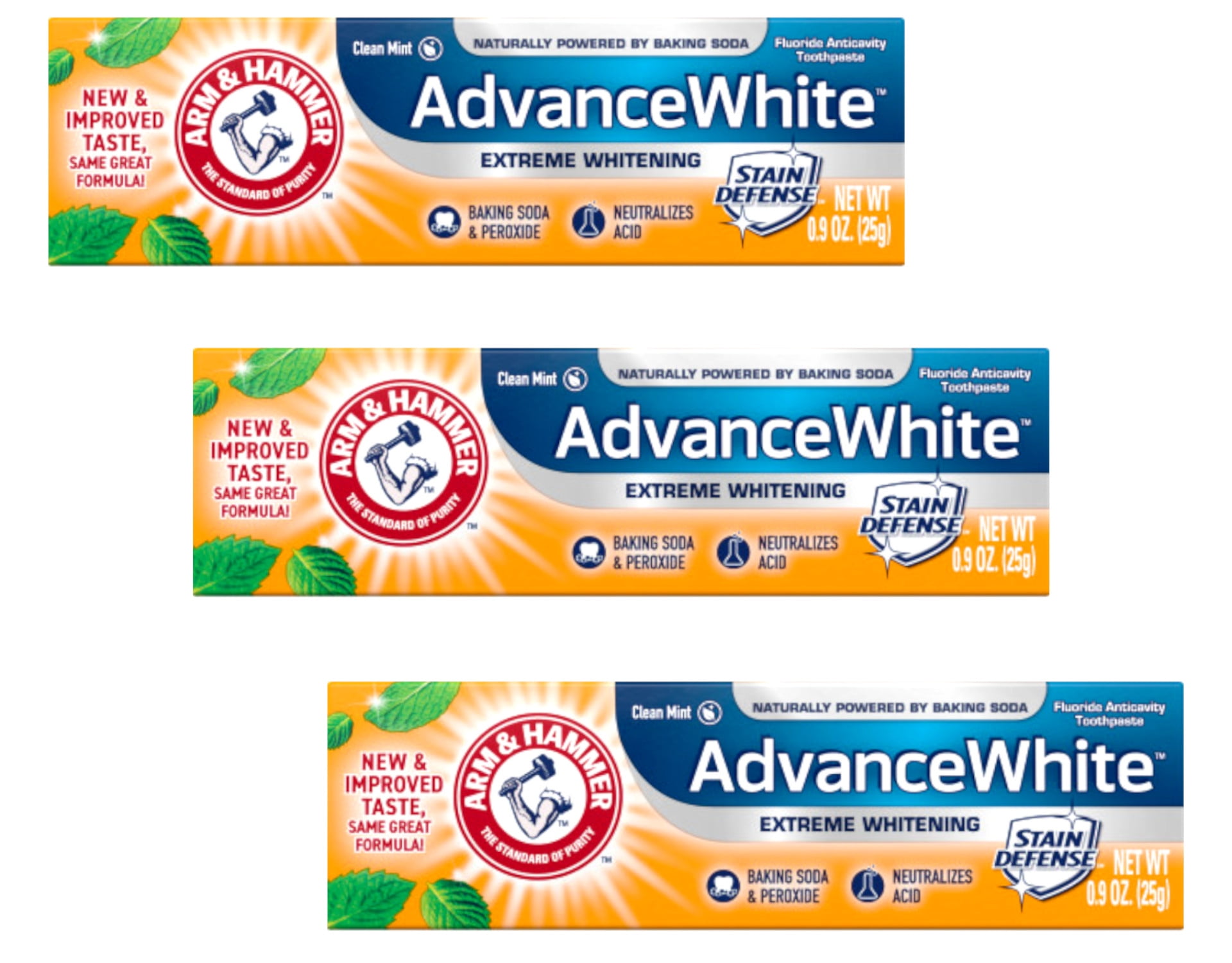 Arm & Hammer Advance White Toothpaste - Deep Clean, Fresh Breath, 0.9 ...