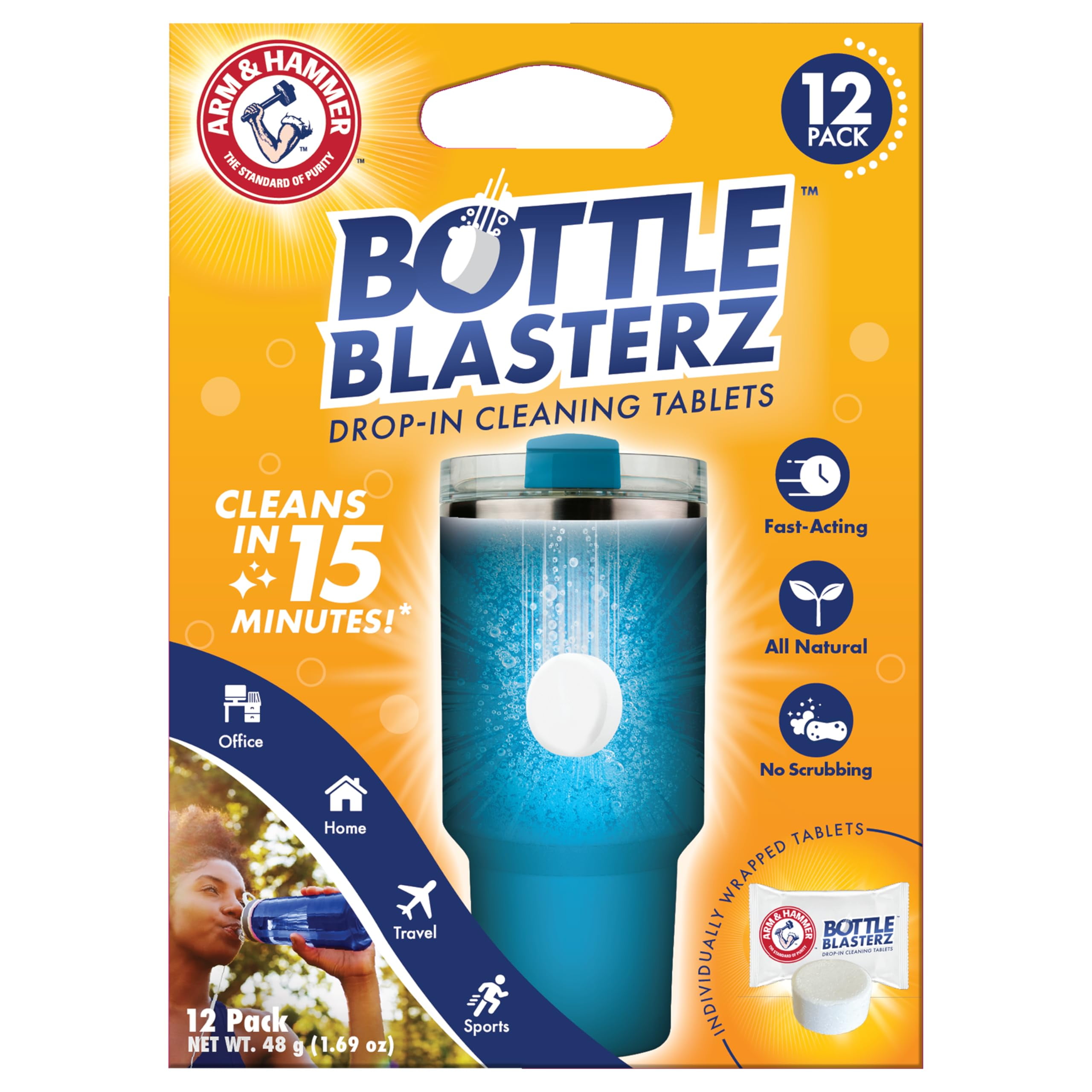 Arm & Hammer Bottle Blasterz - Drop-In Cleaning Tablets - Perfect for ...