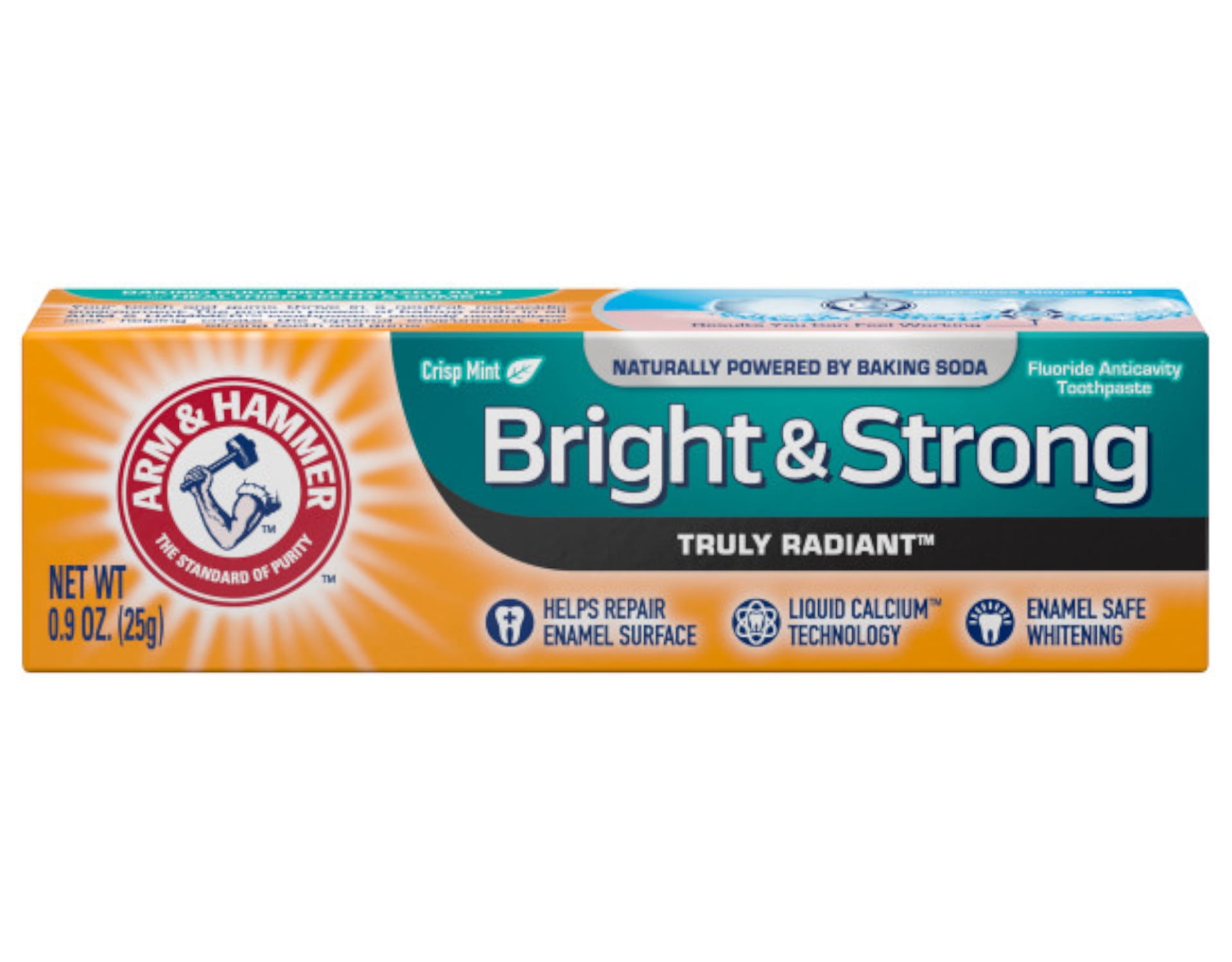 Arm & Hammer Bright and Strong Truly Radiant Toothpaste, Travel Size (0 ...
