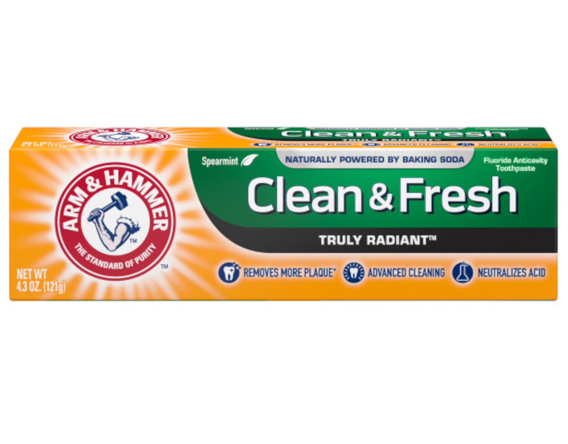 Arm & Hammer Clean and Fresh Truly Radiant Toothpaste, 4.3OZ - Walmart.com