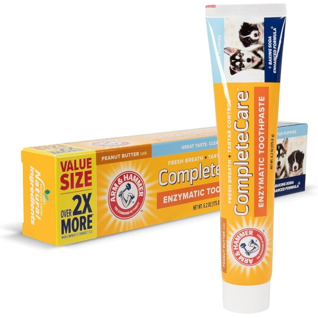 (Pack of 6), Arm & Hammer Complete Care Enzymatic Dog Toothpaste Peanut ...