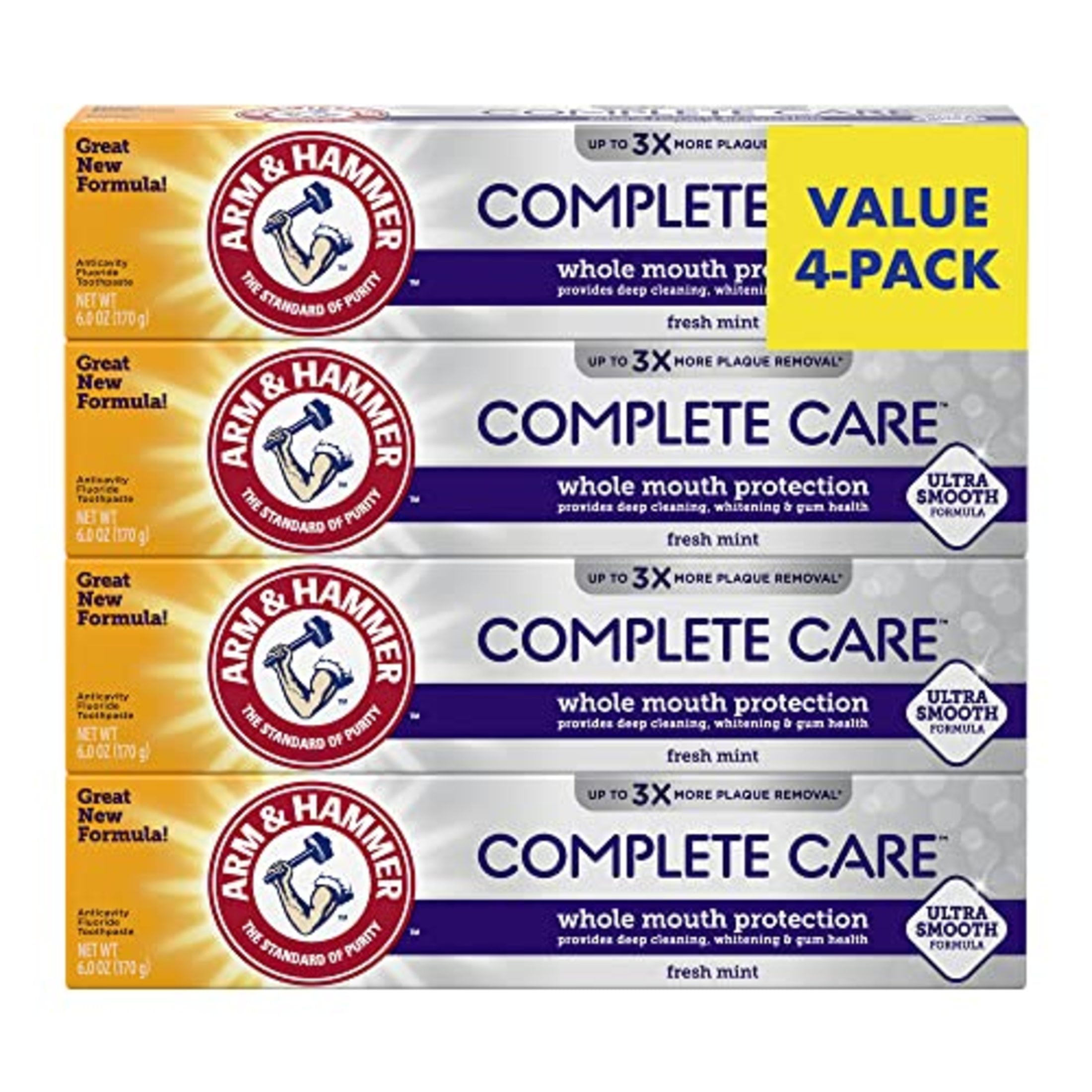Arm & Hammer Complete Care Toothpaste with Baking Soda, Fresh Mint ...