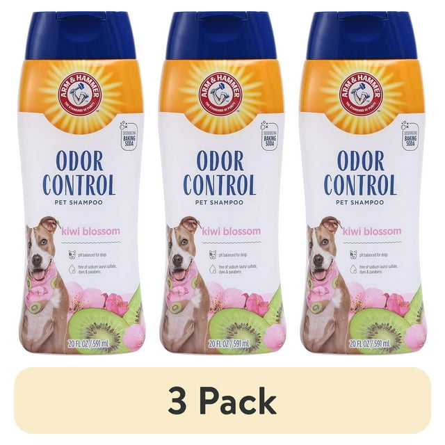 (3 pack) Arm & Hammer Dog Deodorizing Shampoo with Baking Soda, Kiwi ...