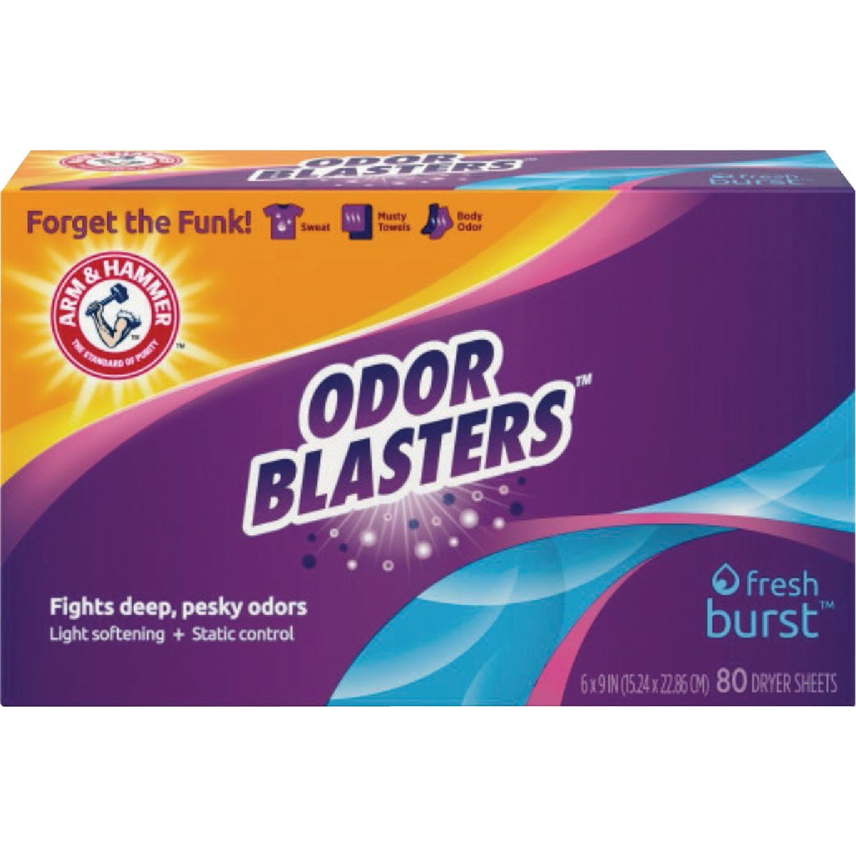ARM & HAMMER Dryer Sheets 80ct Odor Blaster Fresh Burst - Walmart.com