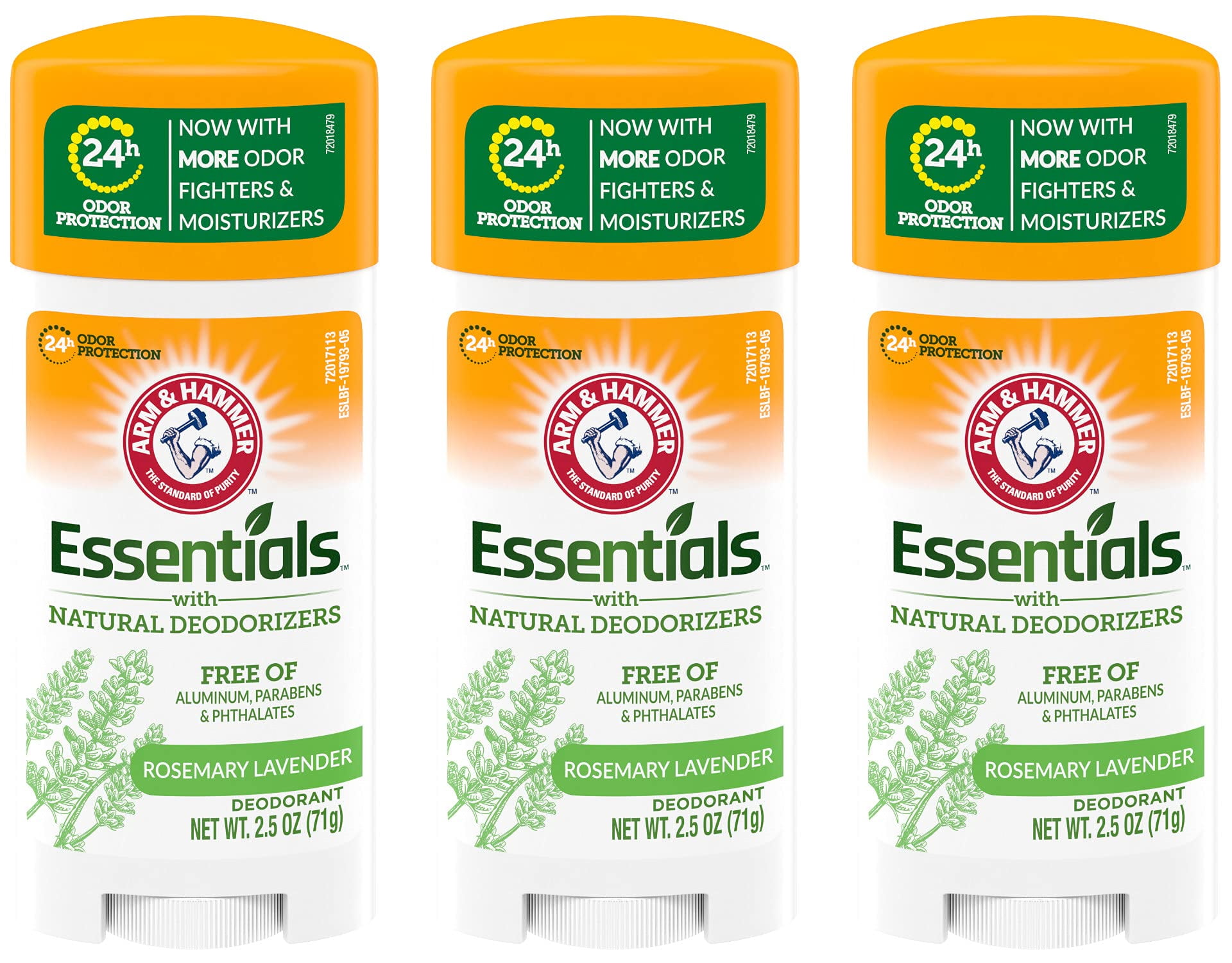 Arm & Hammer Essentials Natural Deodorant, Fresh - 2.5 Oz - 3 Pk ...