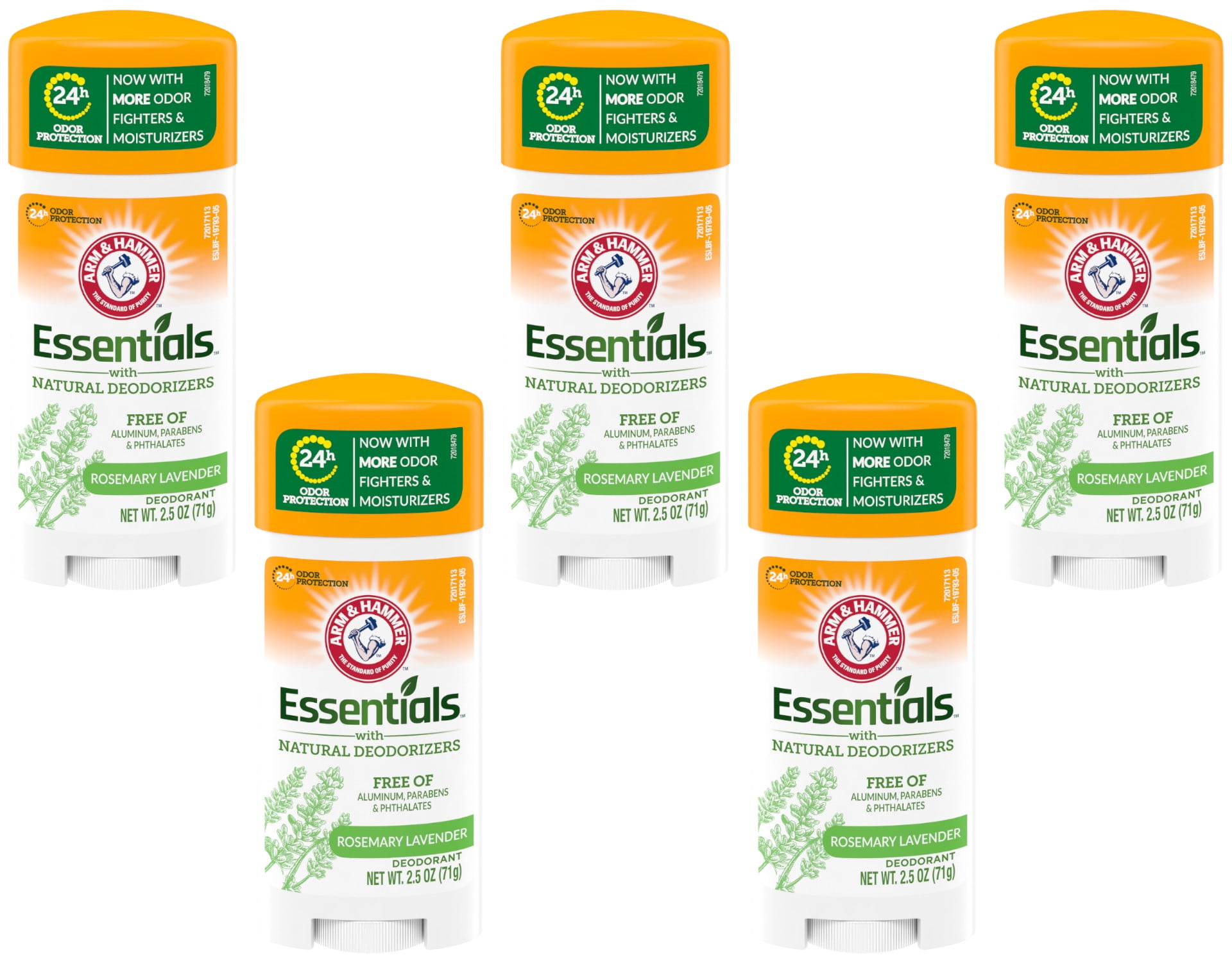 Arm & Hammer Essentials Natural Deodorant Fresh 2.50 Oz (Pack Of 5 ...