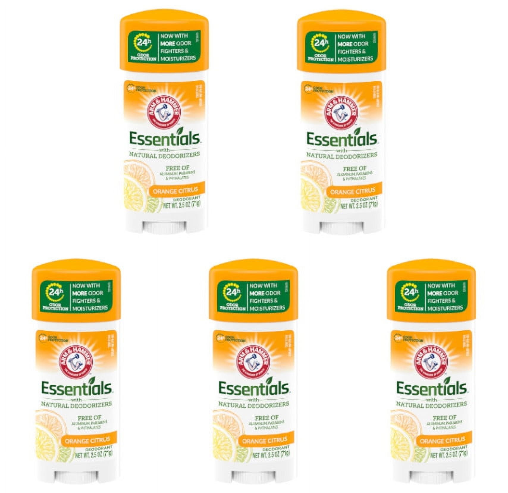 Arm & Hammer Essentials Orange Citrus Solid Natural Deodorant, 2.5 oz ...