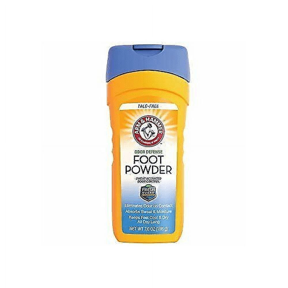 Arm & Hammer Foot Powder Odor Defense Absorbs Sweat & Moisture, 7 oz, 2 ...