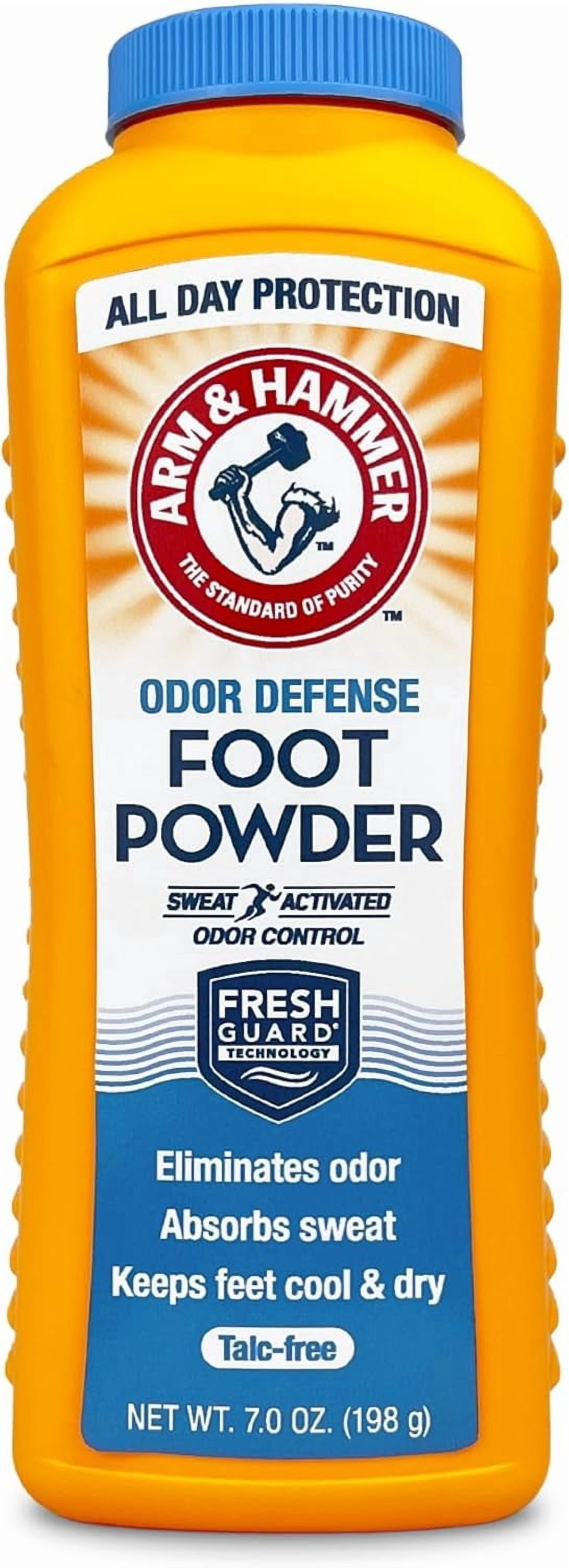 ARM & HAMMER Foot Powder, Odor Defense Eliminator, Moisture Absorber ...
