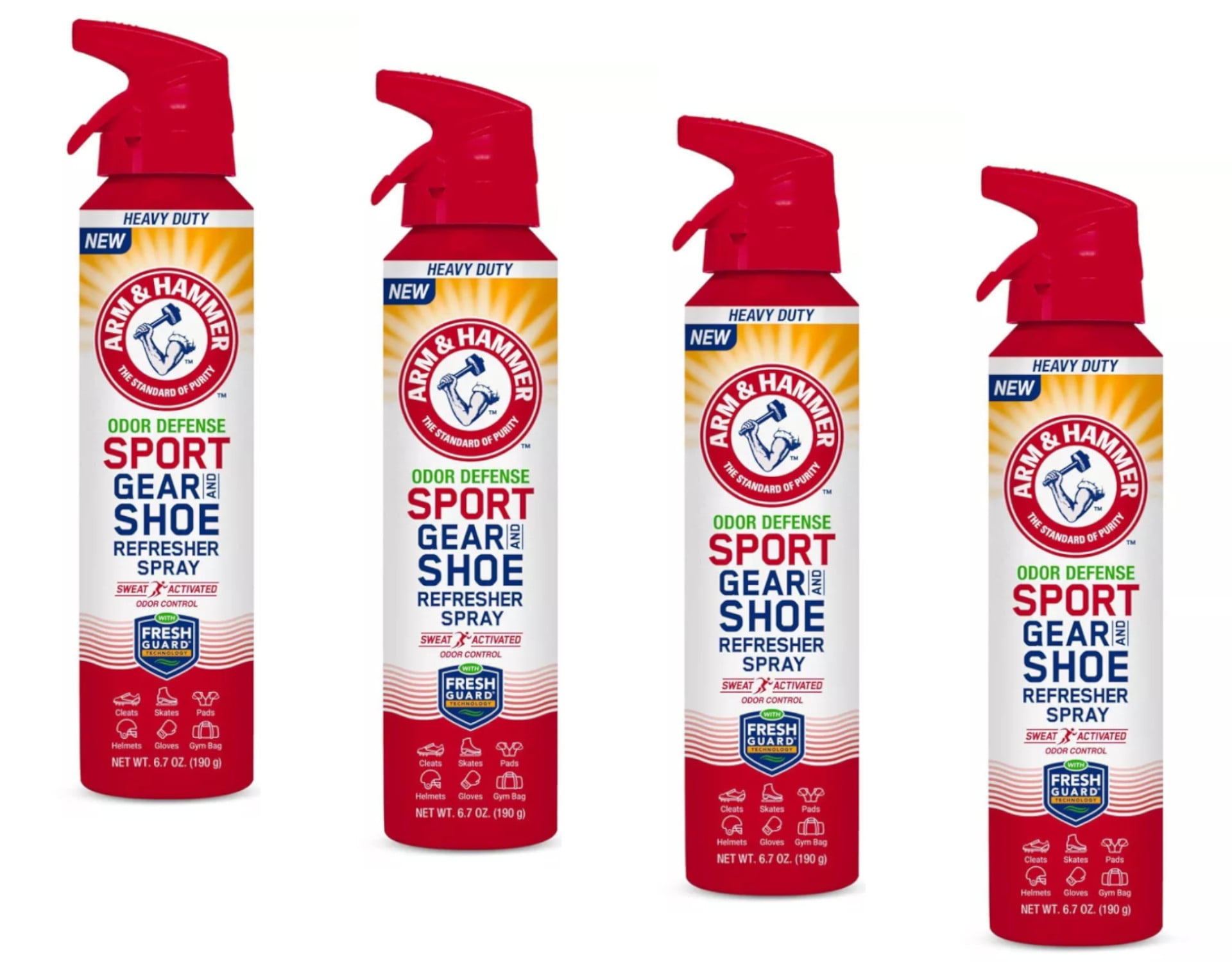 Arm & Hammer Odor Defense Sport Gear & Shoe Refresher Spray, 6.7 Oz ...