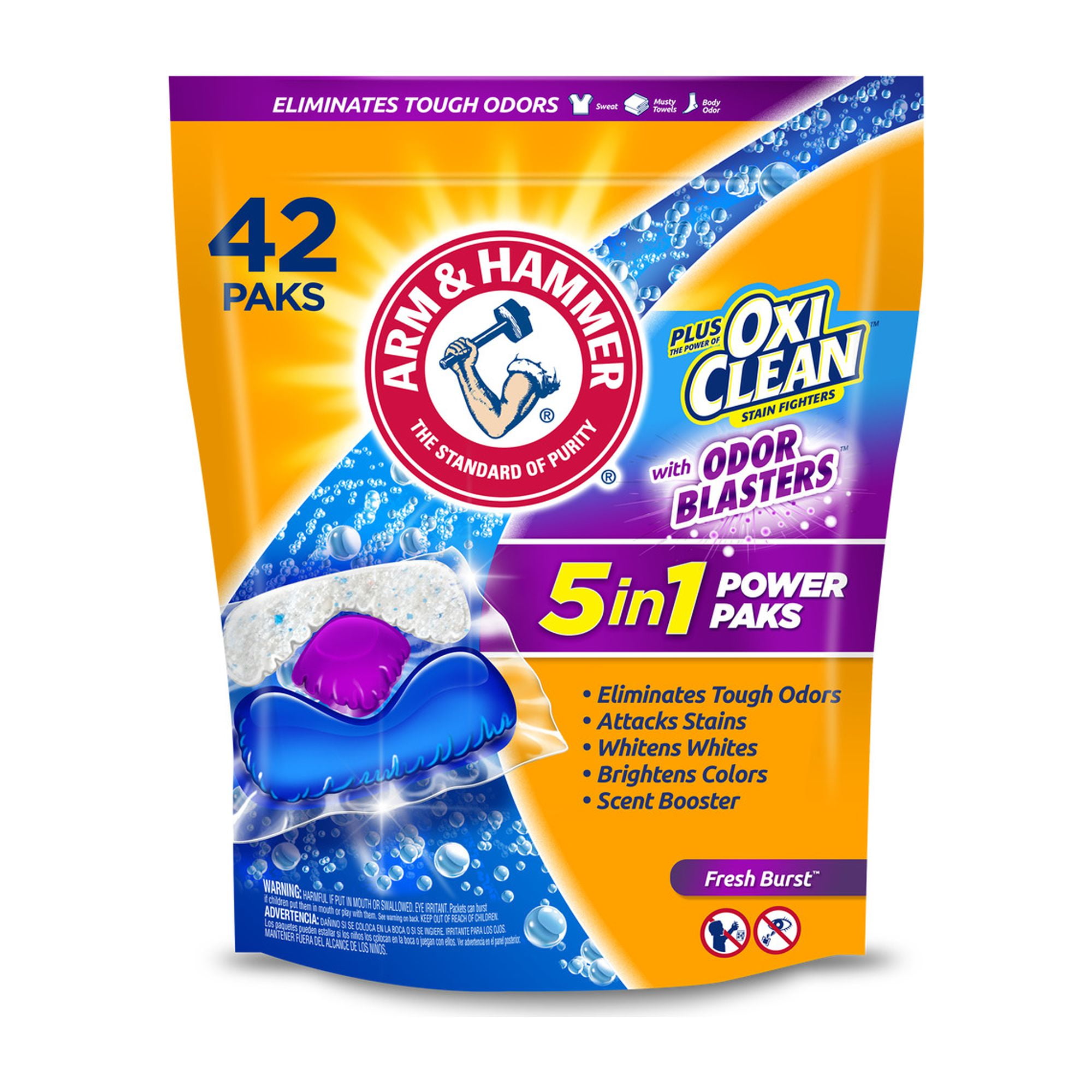 Arm & Hammer Oxiclean with Odor Blasters Laundry Detergent (Pack of 5 ...