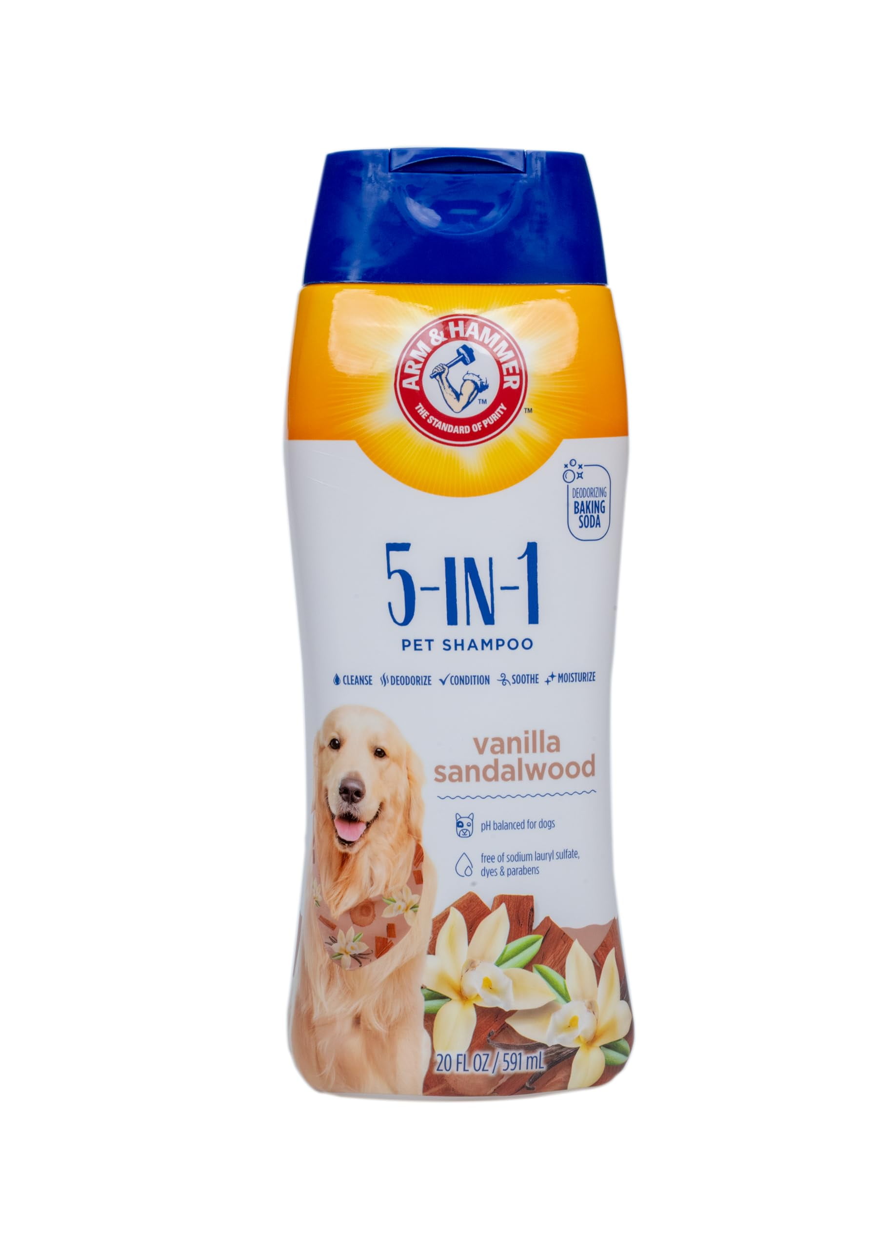 Arm & Hammer for Pets 5-in-1 Pet Shampoo with Vanilla Sandalwood Scent ...