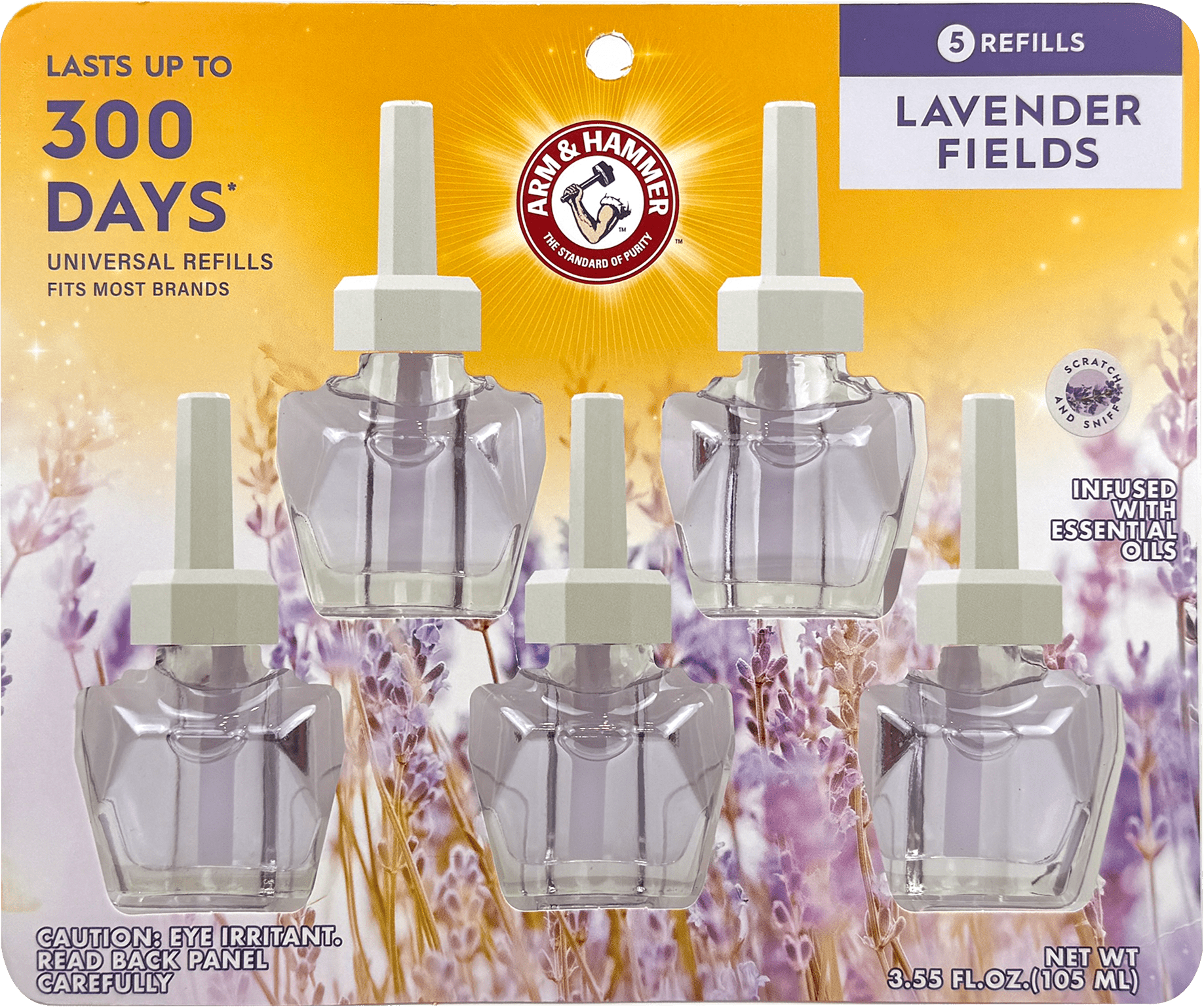 Arm & Hammer Plug-In Scented Oil Air Freshener Refill, Lavender Fields ...