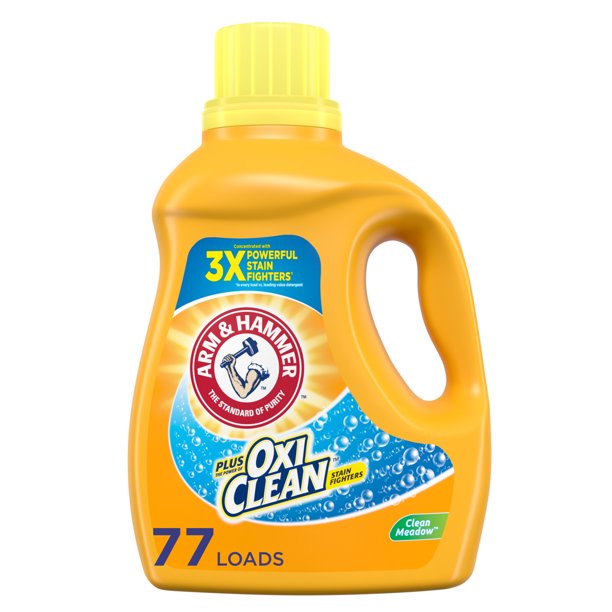 Arm & Hammer Plus OxiClean Clean Meadow, 77 Loads Liquid Laundry Detergent, 100.5 fl oz ...