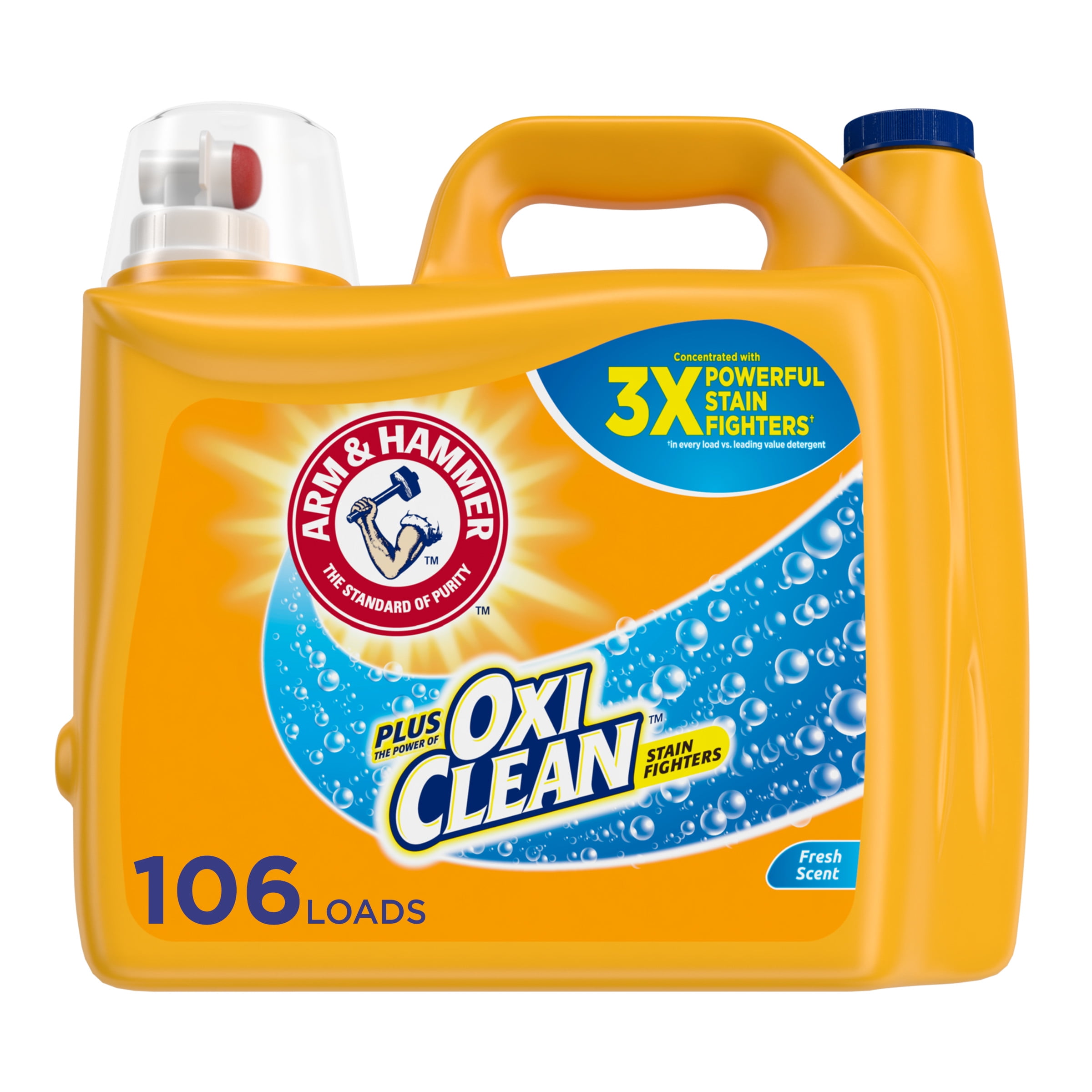 Arm & Hammer Plus OxiClean Fresh Scent, 106 Loads Liquid Laundry ...