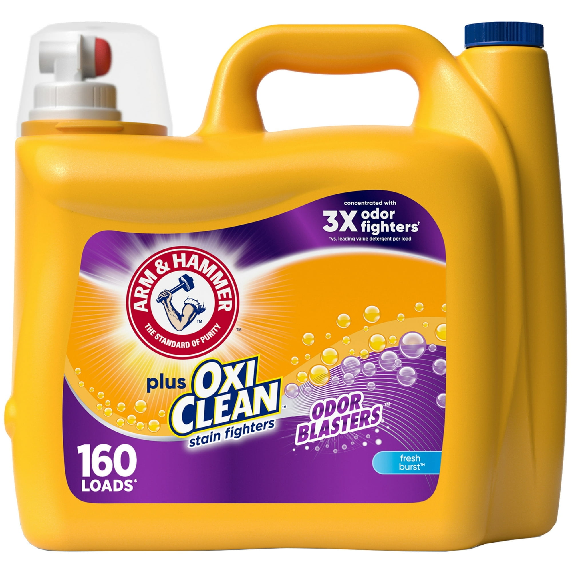 Arm & Hammer Plus OxiClean Odor Blasters Fresh Burst, 160 Loads Liquid ...