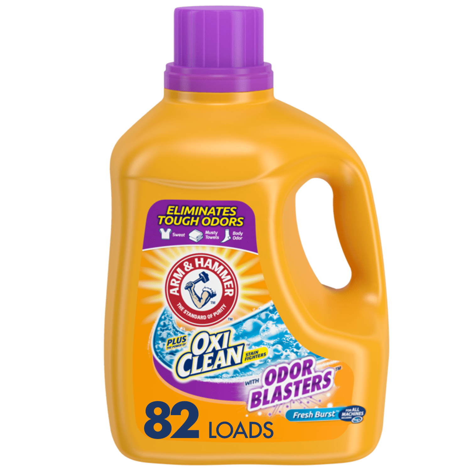 Arm & Hammer Plus OxiClean Odor Blasters Fresh Burst Liquid Laundry Detergent, 145 fl oz ...
