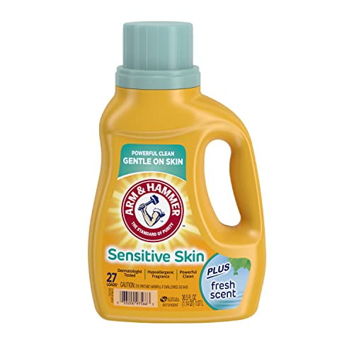 Arm & Hammer Sensitive Skin Liquid Laundry Detergent Plus Fresh, 27 .0 ...