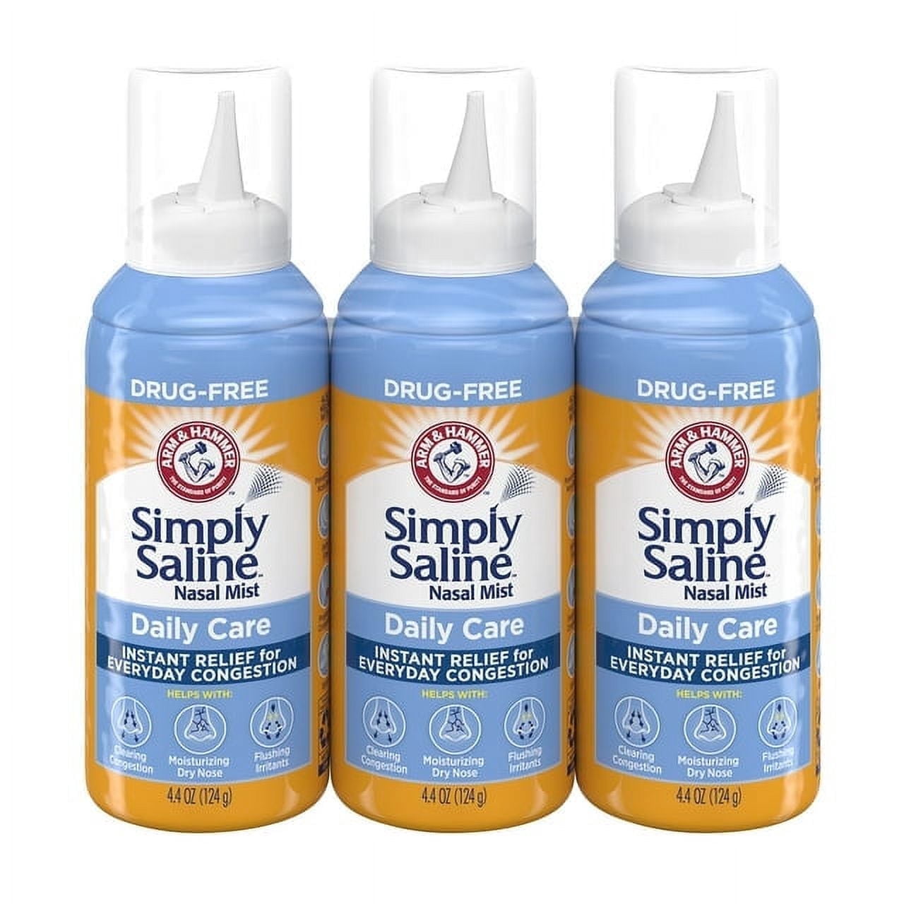 ARM & HAMMER Saline Nasal Spray 4.4oz, Moisturizes and Flushes ...