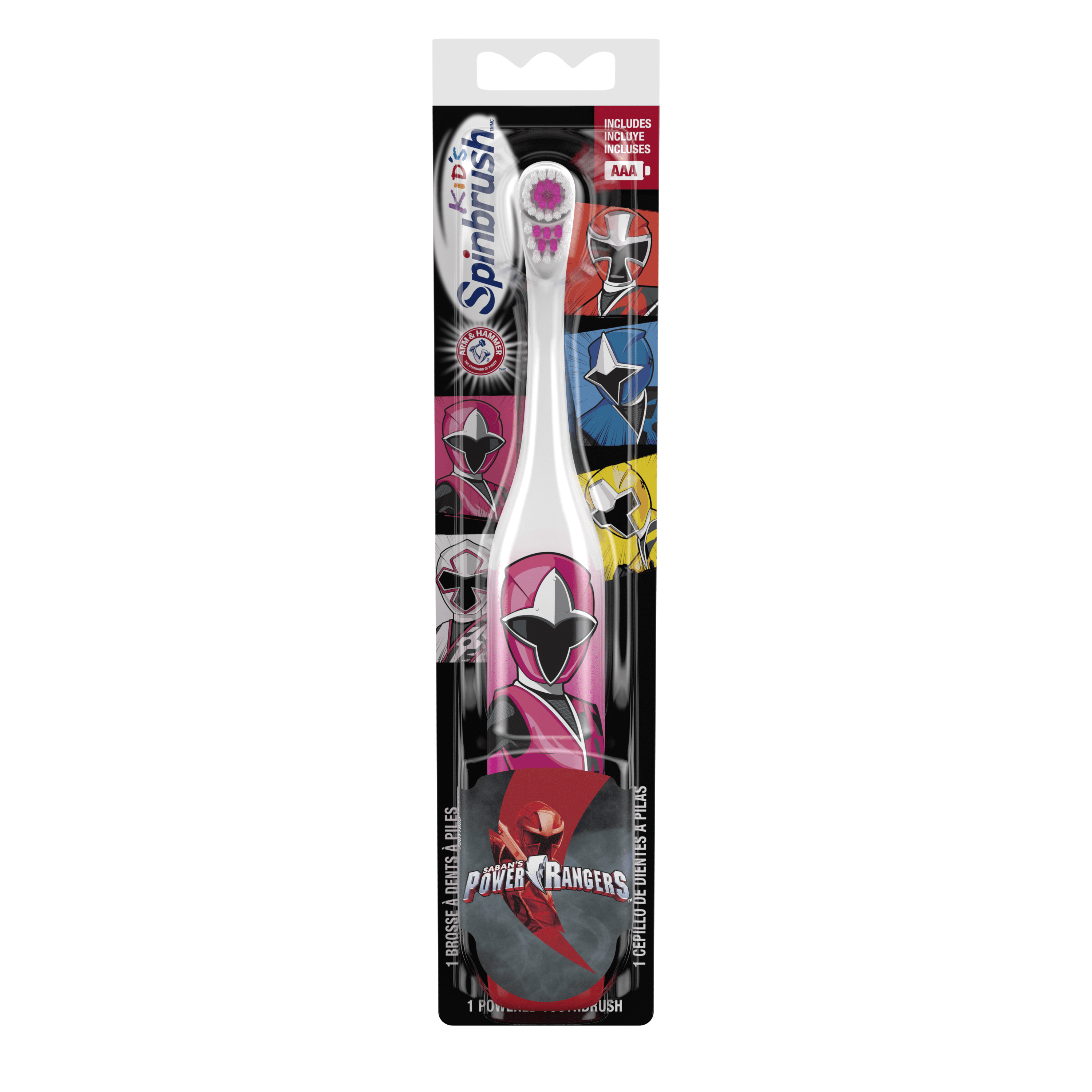 Arm & Hammer Spinbrush Kids Electric Battery Toothbrush, Power Rangers ...