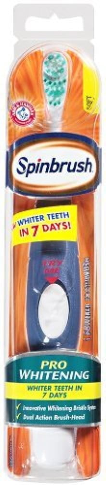 Arm & Hammer Spinbrush Pro Whitening Soft Bristle Power Toothbrush, 1 ...
