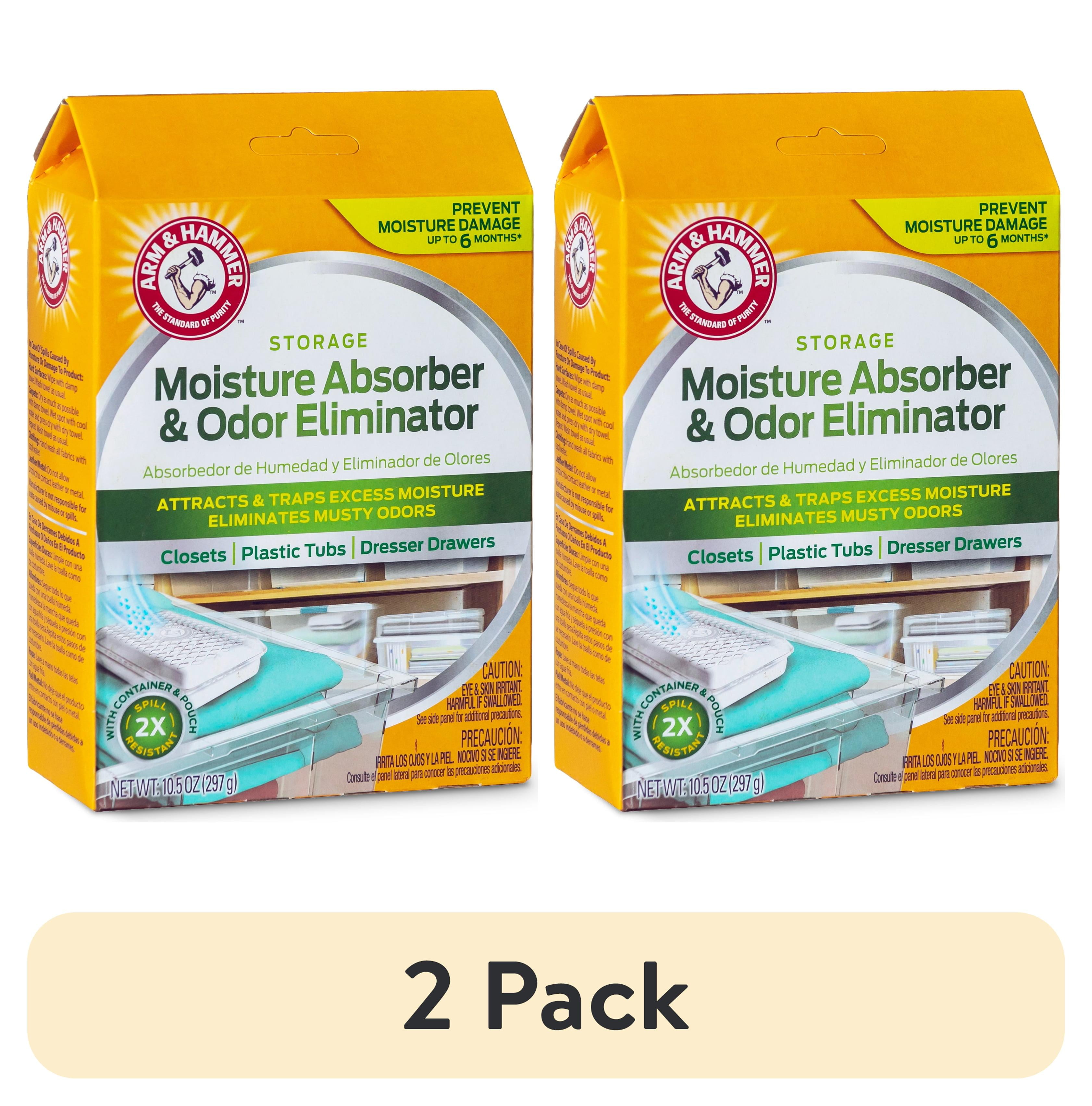 (2 pack) Arm & Hammer Storage Moisture Absorber and Odor Eliminator, 10 ...