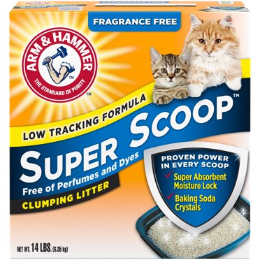 Scoop Away Super Clump Cat Litter, 25 lbs, Unscented, Instant Odor ...