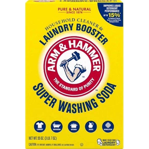 Arm & Hammer Super Washing Soda, 55 Oz – Household Cleaner & Laundry ...