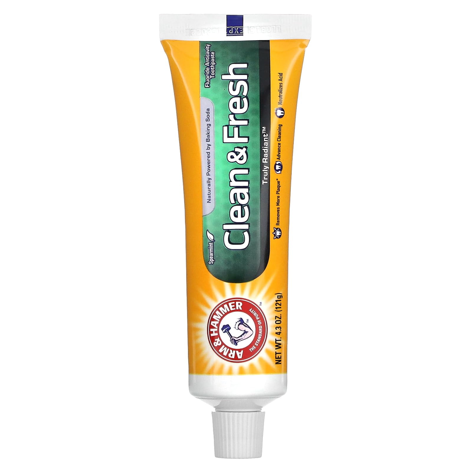 Arm & Hammer, Truly Radiant, Clean & Fresh Toothpaste, Spearmint, 4.3 ...