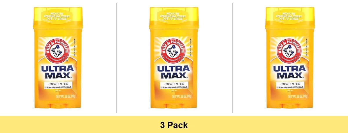 Arm & Hammer Ultra Max Solid Antiperspirant Deodorant, Wide Stick ...