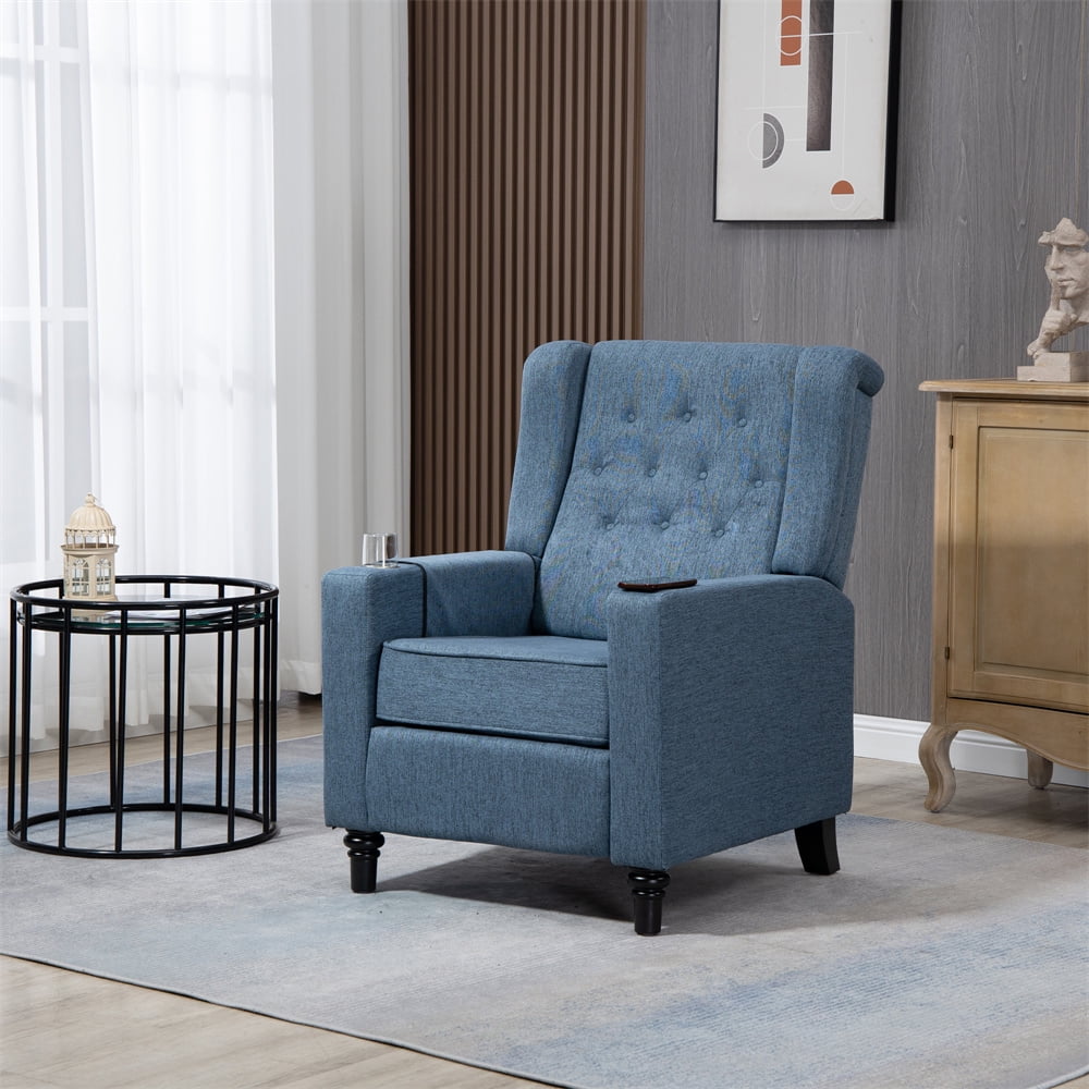 Arm Pushing Recliner Chair, Modern Button Tufted Wingback Push Back ...