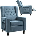 Arm Pushing Recliner Chair, Modern Button Tufted Wingback Push Back ...