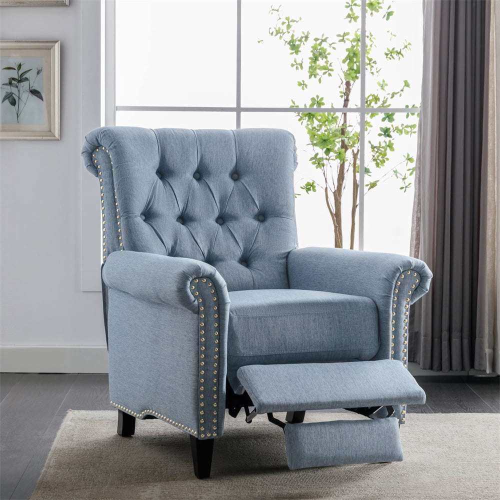 Arm Pushing Recliner Chair, Push Back Recliner Chair with Footrest ...