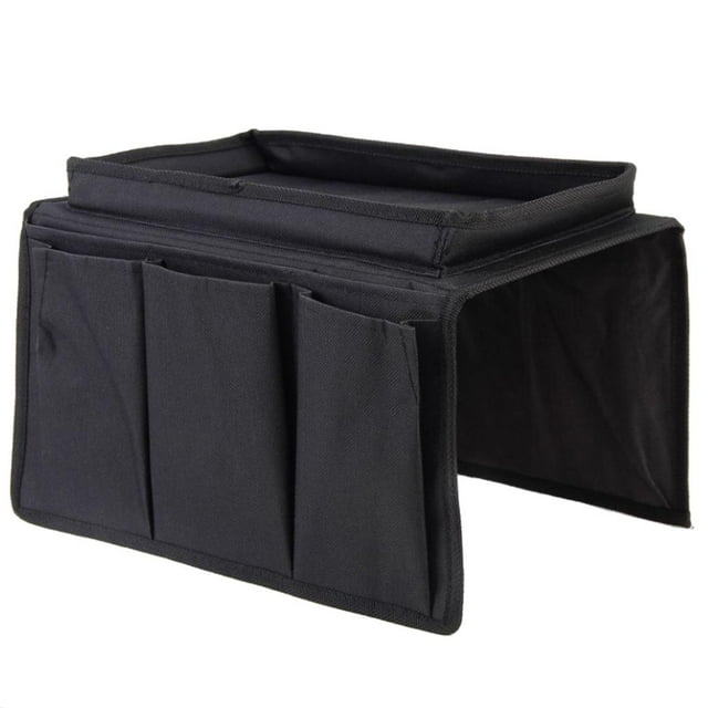 Arm Rest Tray Organiser Chair Couch Sofa Arm Holder Organizer - Black ...